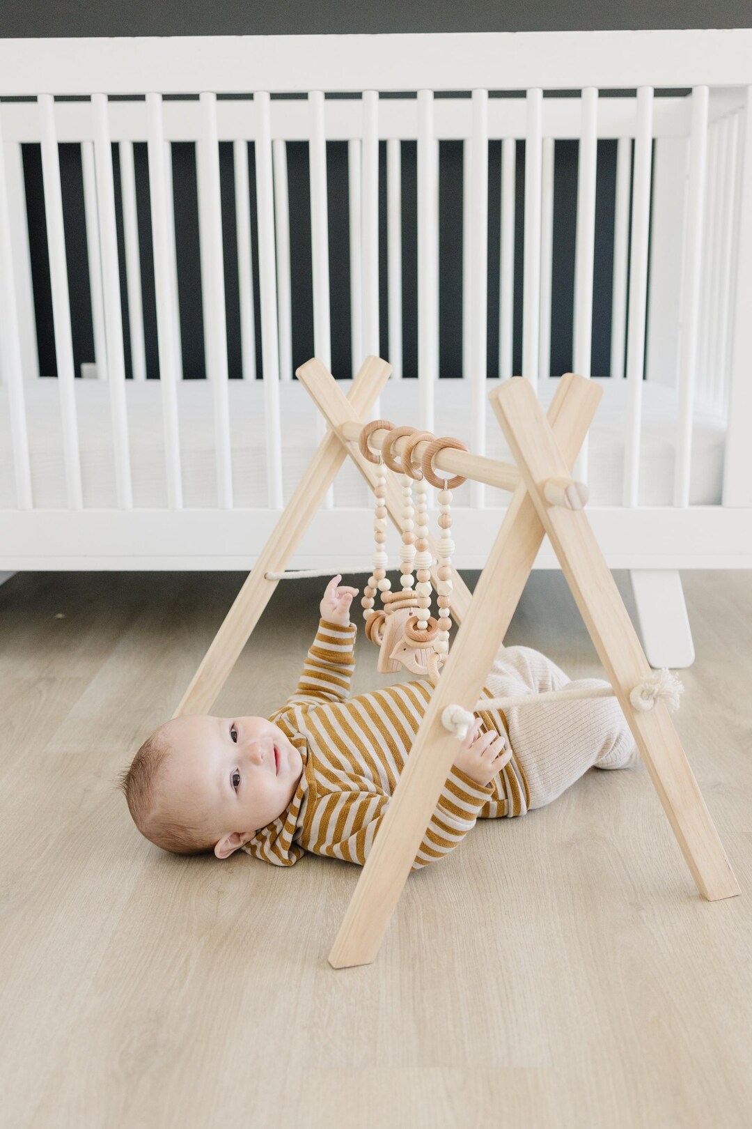 Minimalist Wooden Baby Gym Frame – Foldable, Modern Play Gym - Etsy
