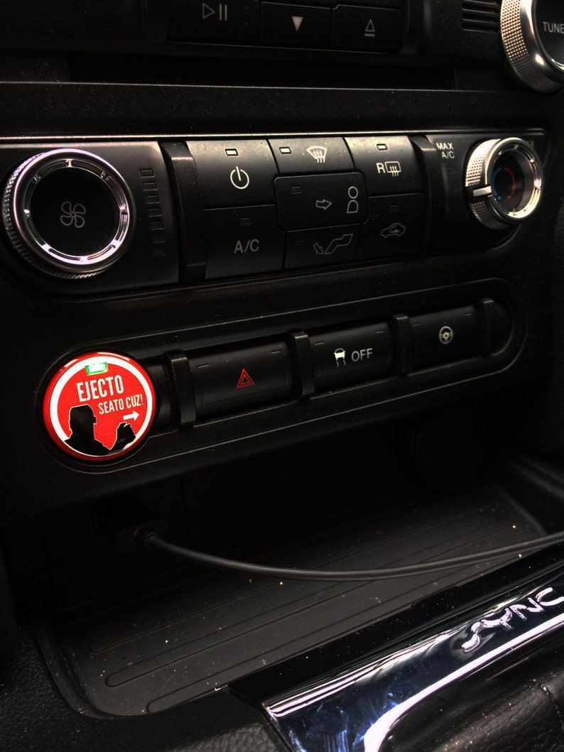 2015+ Mustang V6/EB/GT Push Button Decal (ejecto Seato Cuz!), GT500 ...