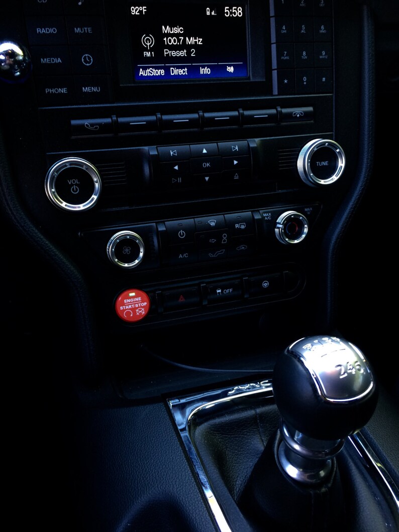 2015+ Mustang V6/EB/GT, Push Button Decal (GT350 Style), Eleanor, GT500 ...