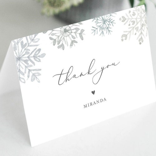 Winter Baby Shower Thank You Card. Baby Its Cold Outside. - Etsy
