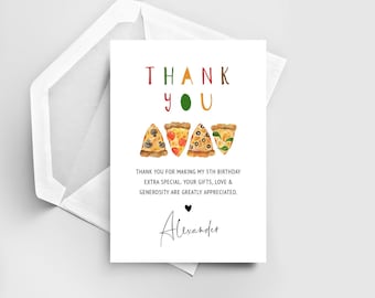 Pizza Thank You Card | Etsy