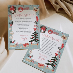 Elf Late Arrival Letter, Hello Note From Elf, Elf Greetings, Sorry I'm ...