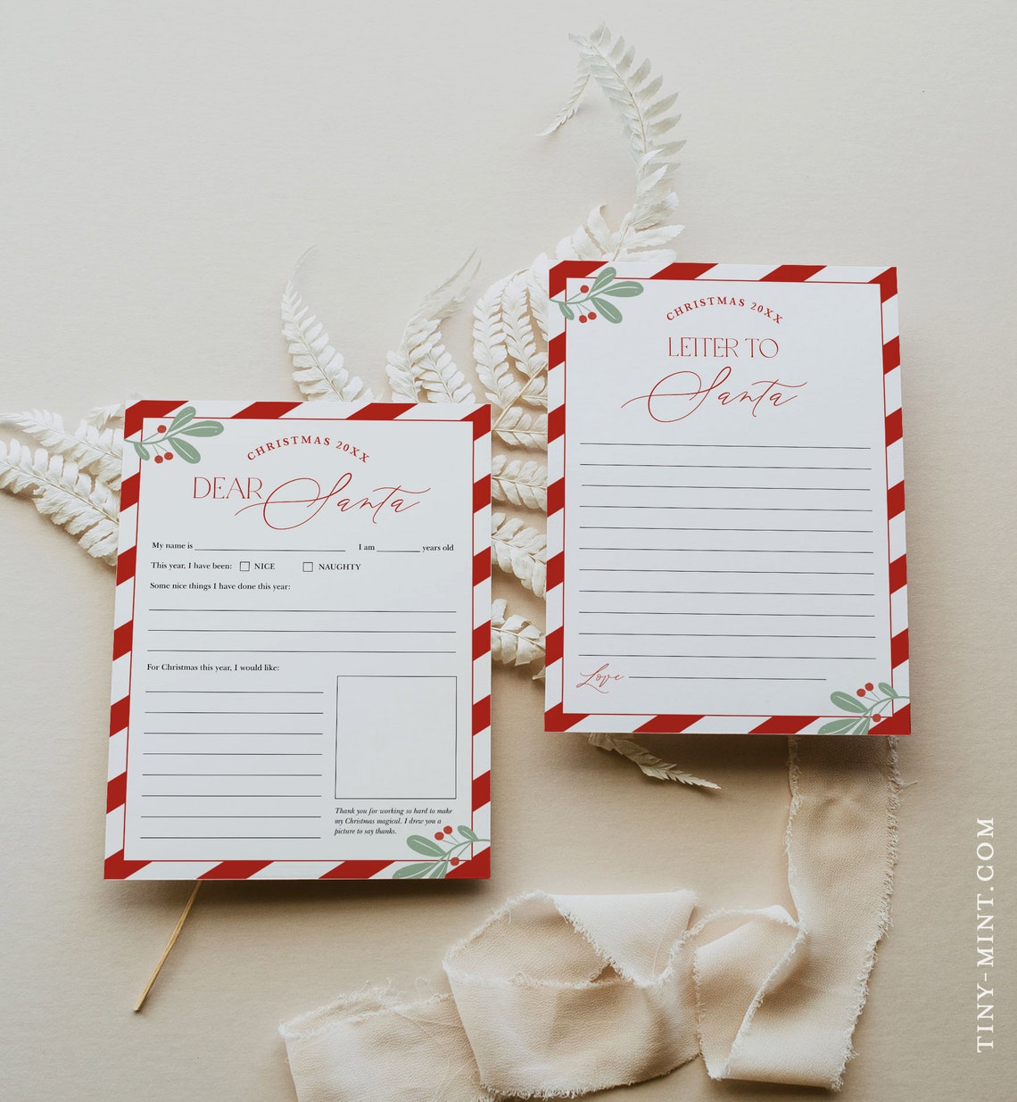 Letter to Santa Claus Template, Christmas Wish List, Dear Santa, Santa ...