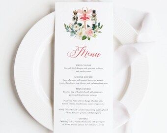 Nutcracker Menu Card, Holiday Dinner Menu Template, Printable Christmas ...