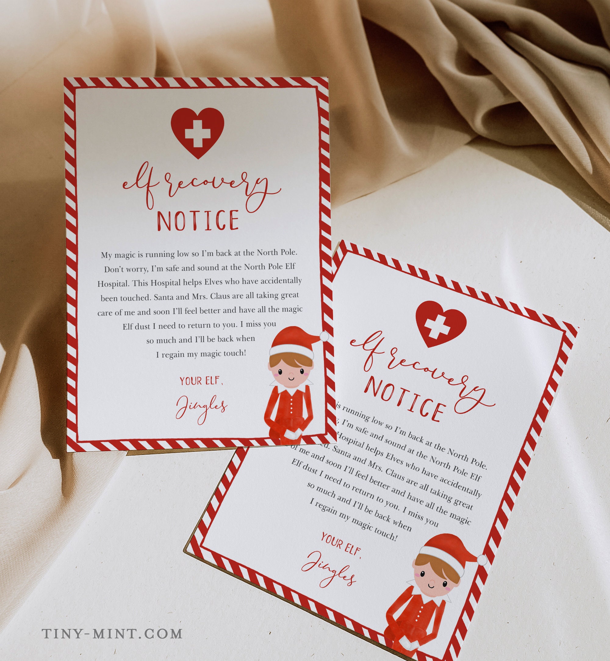 Elf Recovery Letter Elf Hospital Elf Sick Notice Lost - Etsy