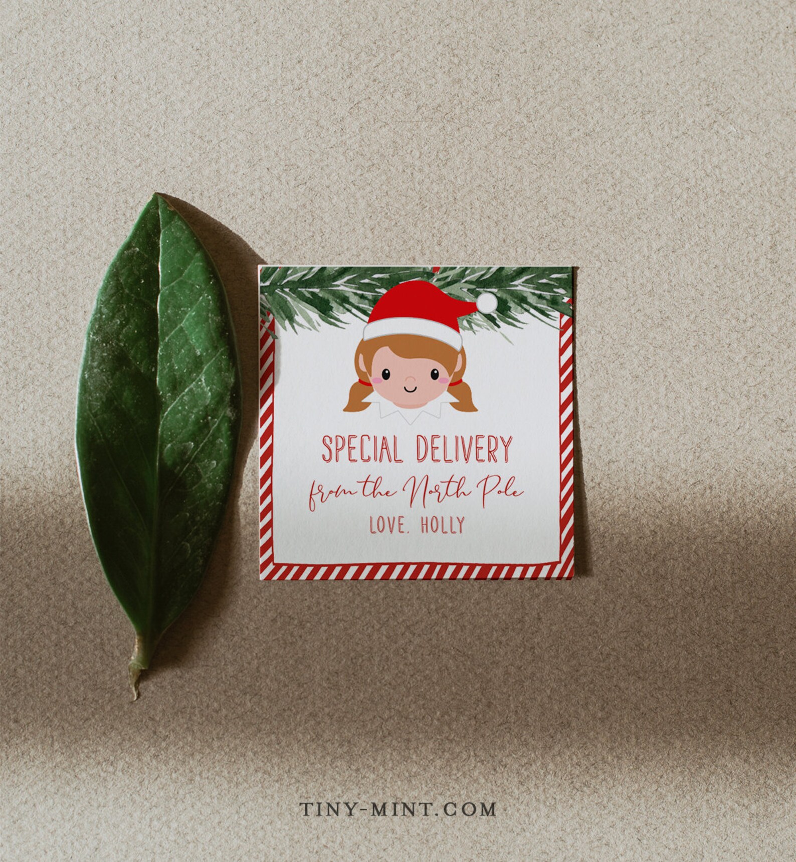 Elf Gift Tag Template Printable Elf Favor Tag Instant - Etsy