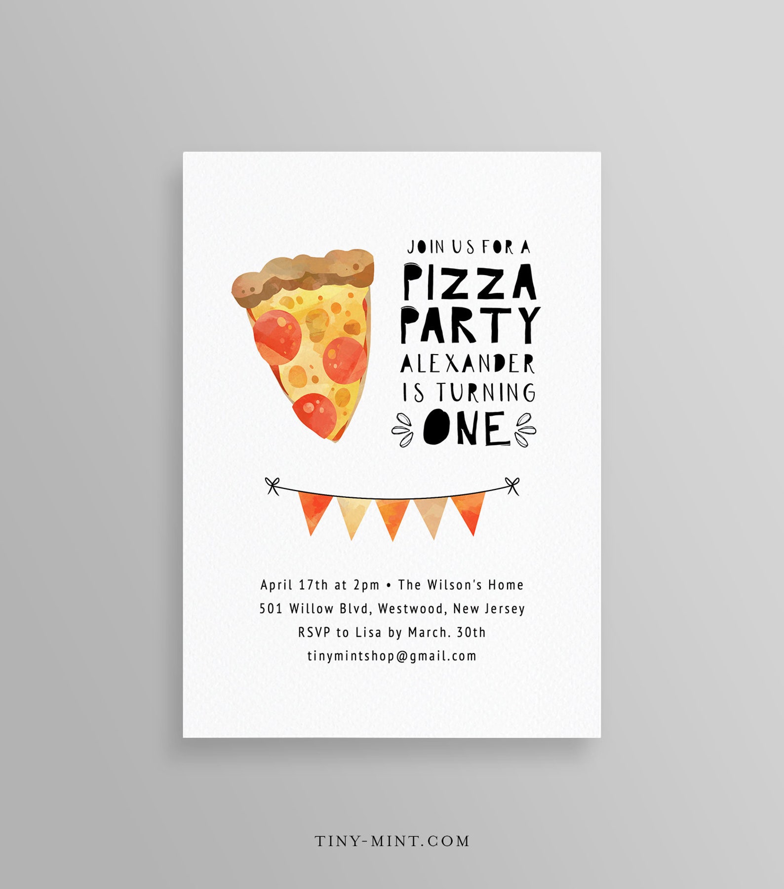 Pizza Party Invitation Template Pizza Birthday Invite DIY | Etsy