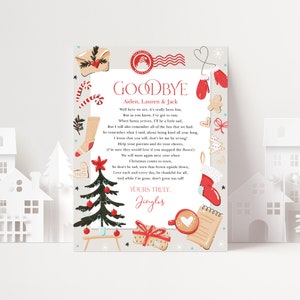 Goodbye Letter From Elf, Elf Departure Note, Farewell Elf Note, Poem ...