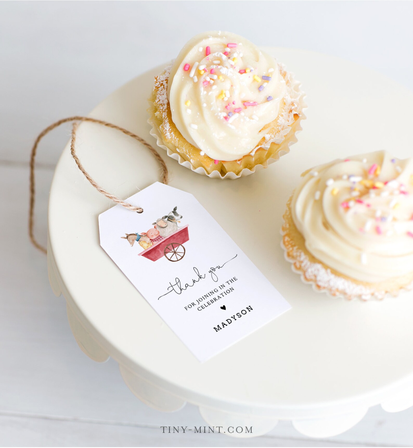 Farm Favor Tag Template Baby Shower Tag Barn Birthday Party - Etsy