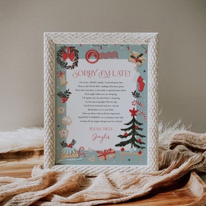 Elf Late Arrival Letter, Hello Note From Elf, Elf Greetings, Sorry I'm ...