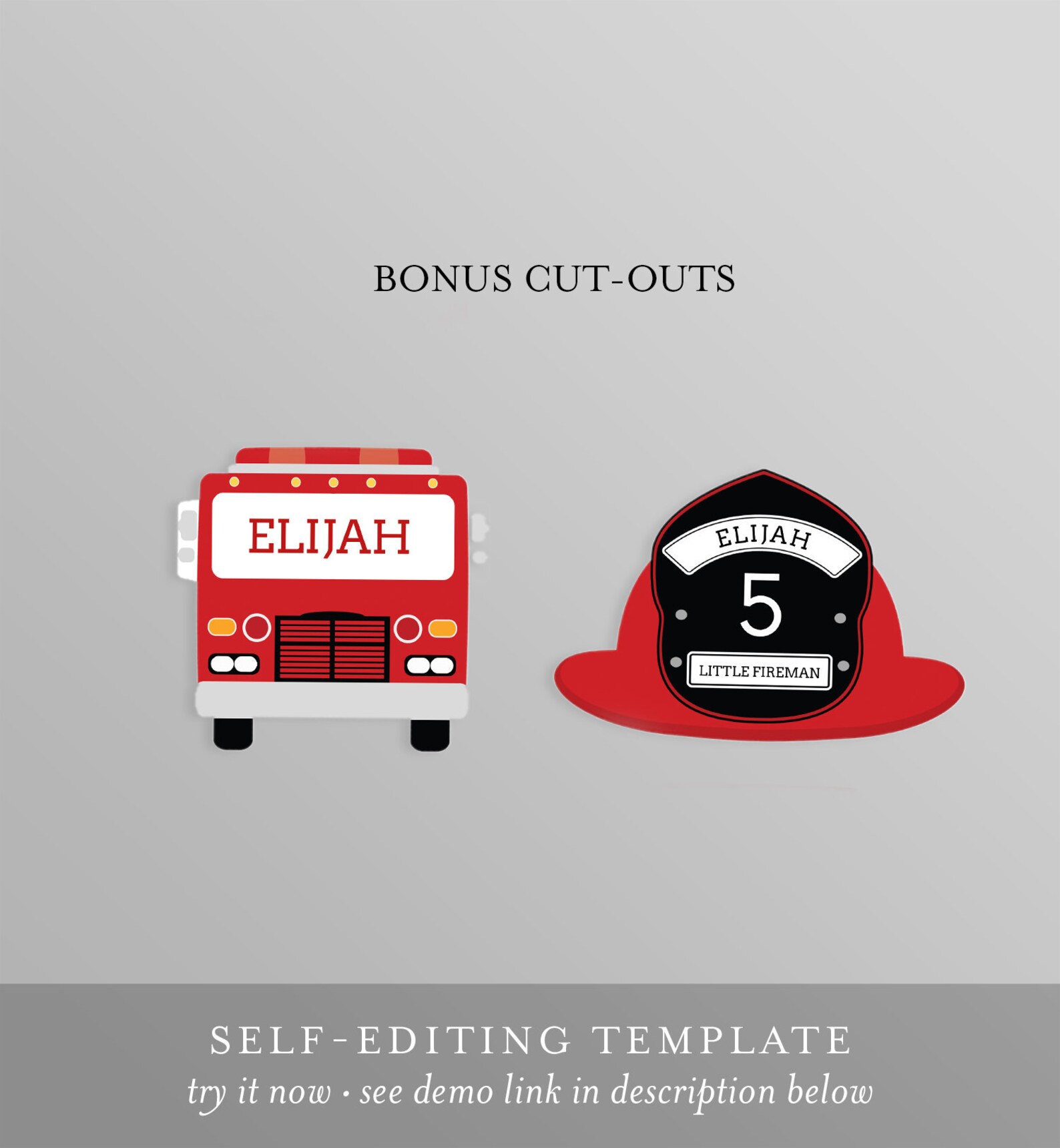 Fire Truck Banner Printable Bunting Banner Firefighter - Etsy