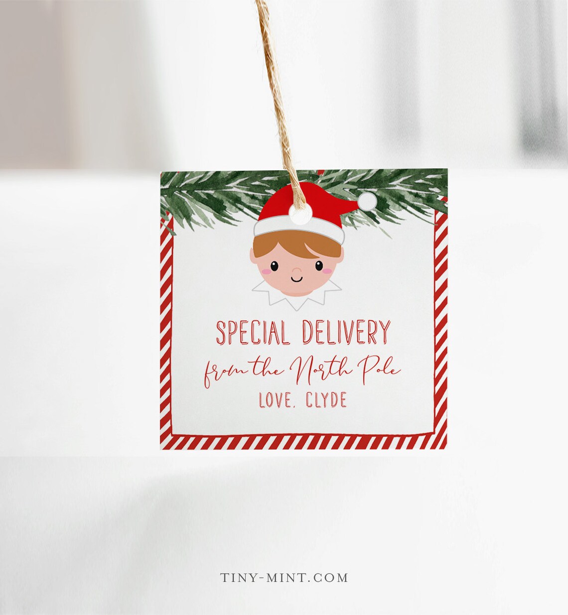 Elf Gift Tag Template Printable Elf Favor Tag Instant - Etsy
