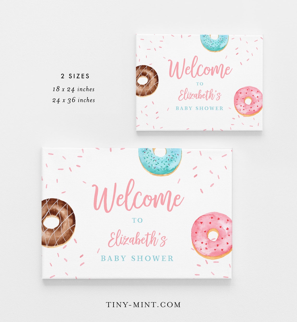 Donut Welcome Sign Template Printable Baby Shower / Bridal - Etsy