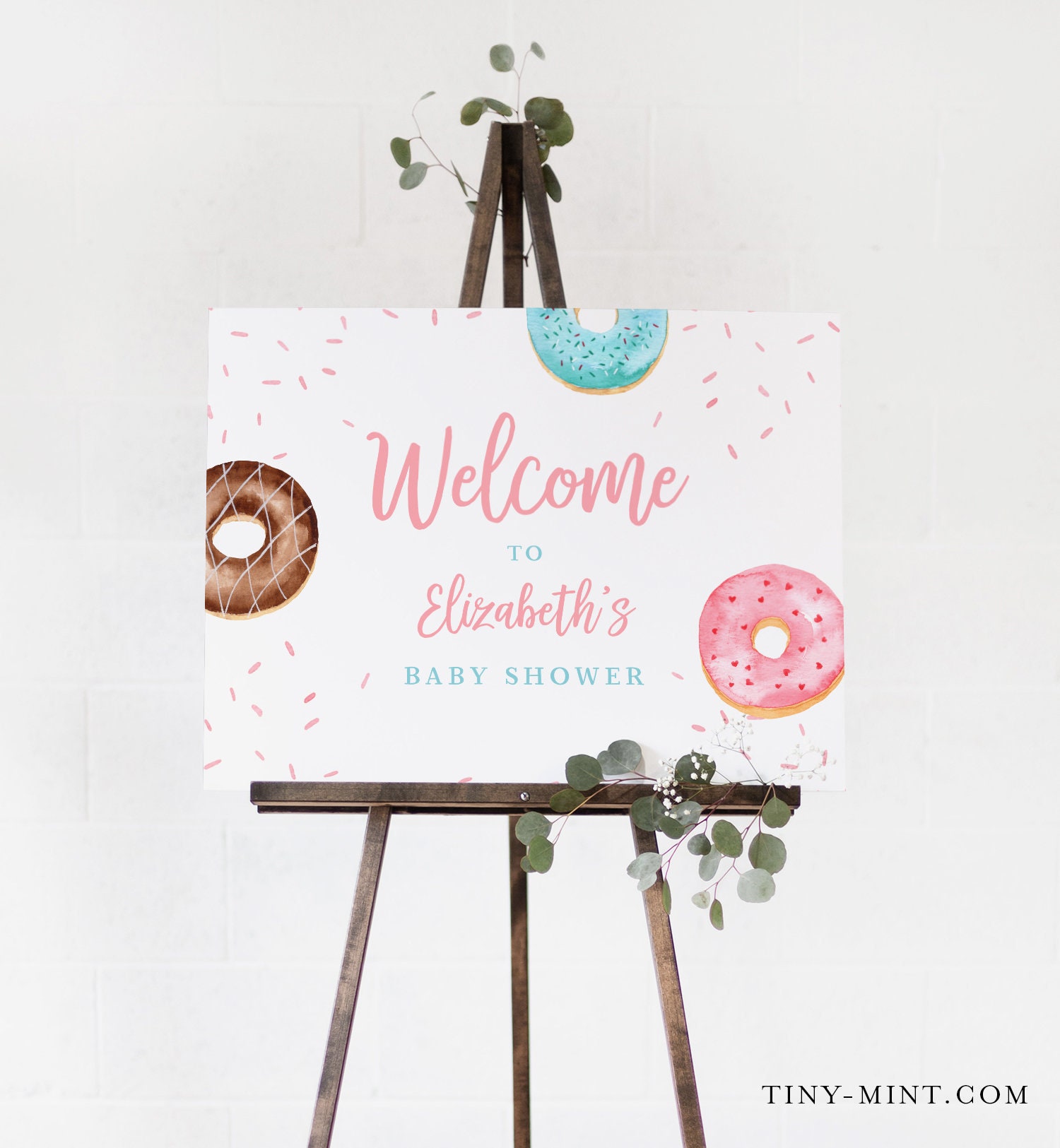 Donut Welcome Sign Template Printable Baby Shower / Bridal - Etsy