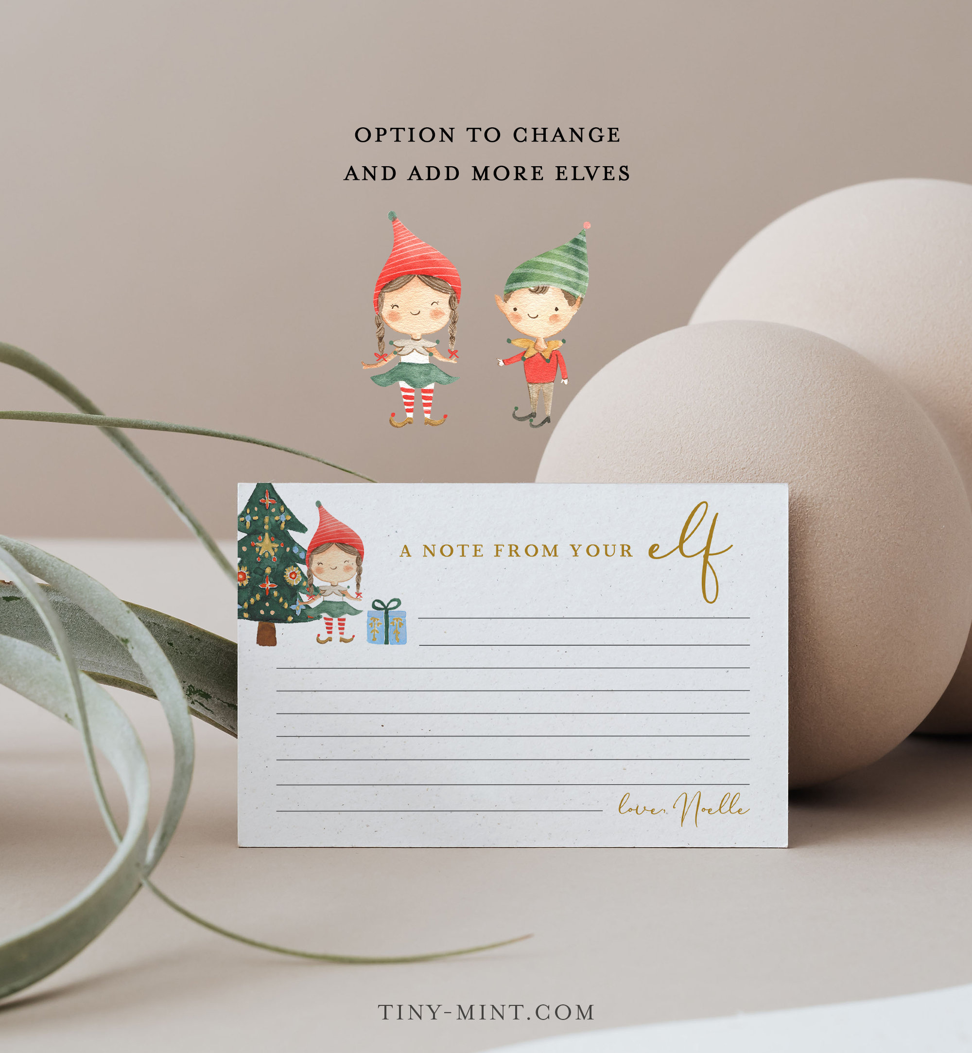 Elf Note Card Letter From Elf North Pole Note Card Editable - Etsy
