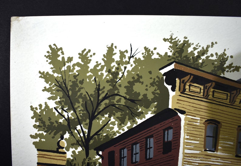 Mid Century Limited Edition Mark Coomer Serigraph Country Hotel, FREE ...