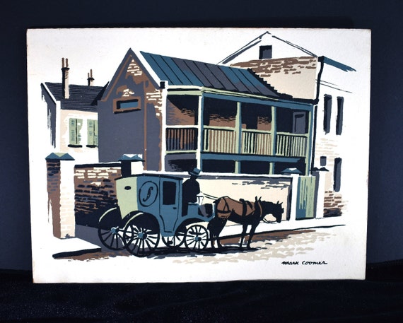 Mid Century Limited Edition Mark Coomer Serigraph St.charles | Etsy