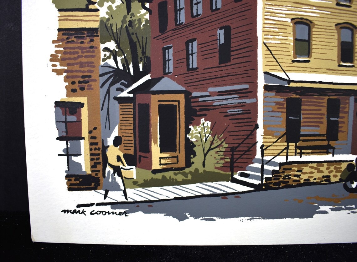 Mid Century Limited Edition Mark Coomer Serigraph Country Hotel, FREE ...
