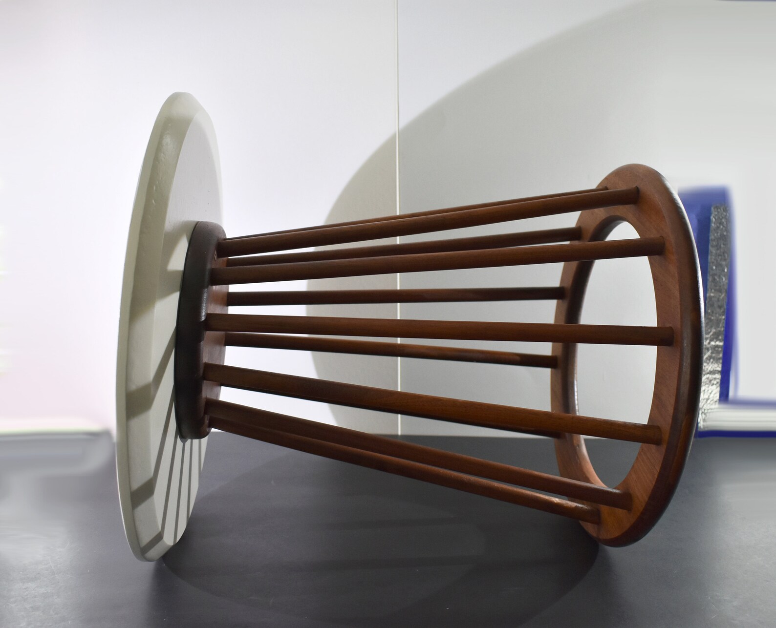 Mid Century Modern Arthur Umanoff Round Walnut and White - Etsy