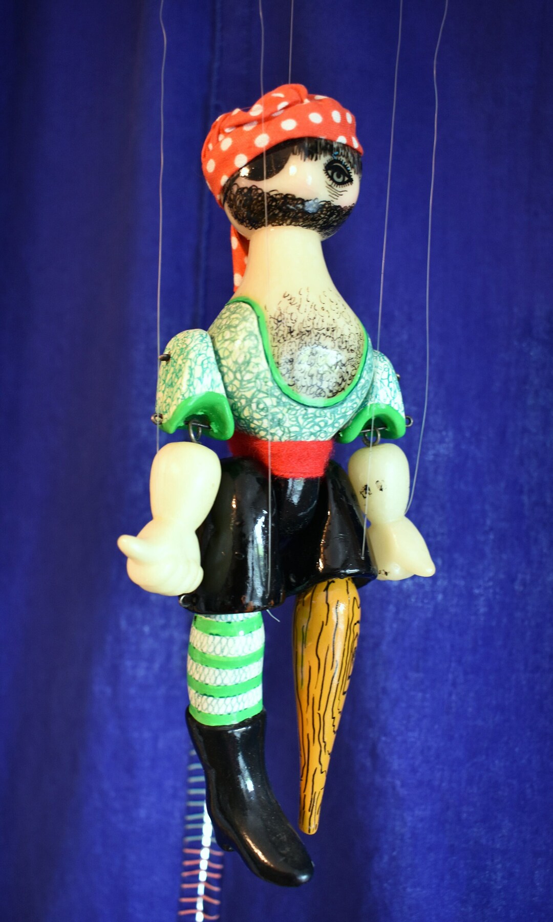 Vintage Pirate String Puppet Marionette, Free Shipping - Etsy