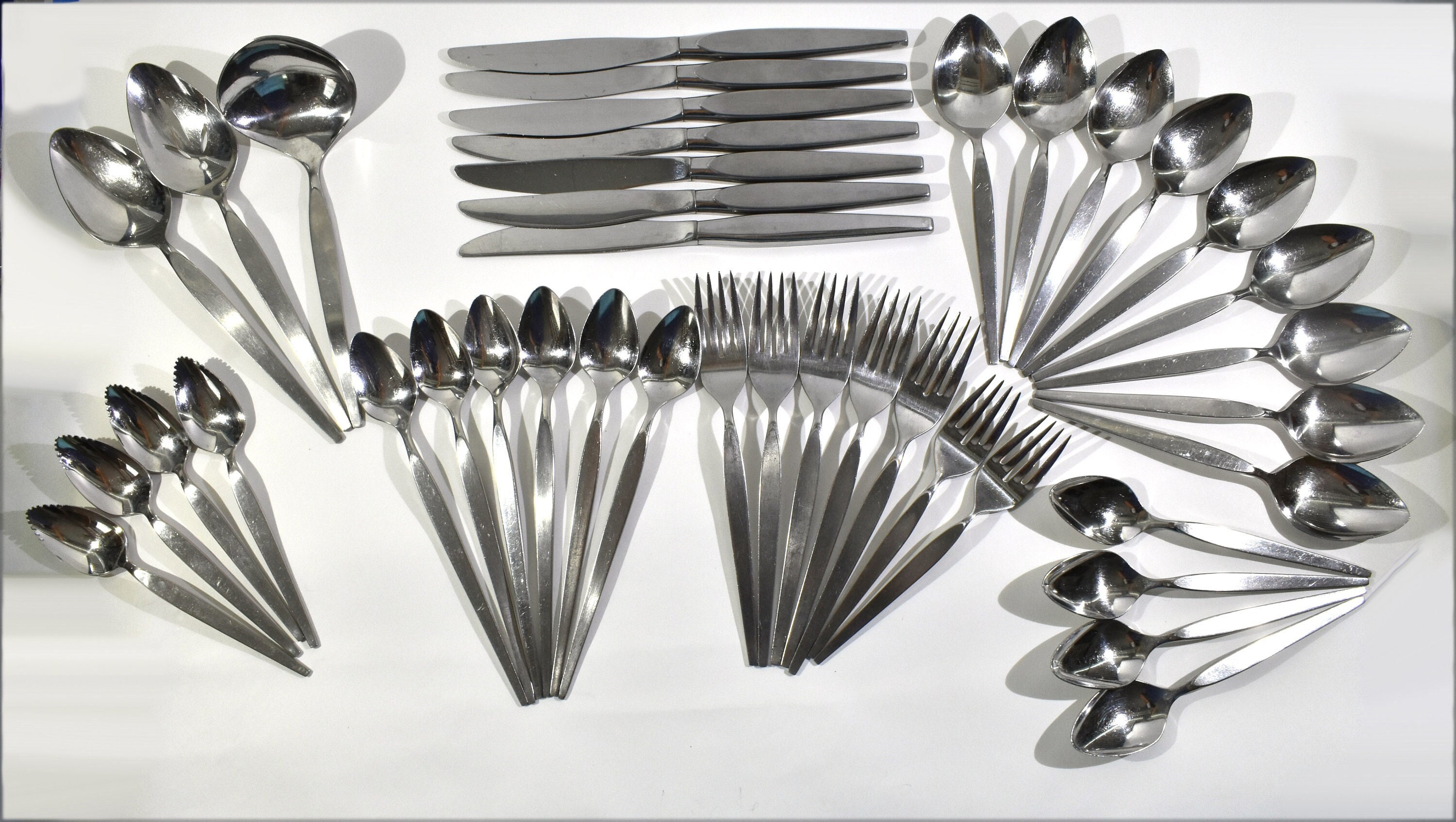 Vintage 40 Pcs Set of Discontinued Oneida Community Stainless Satinique ...