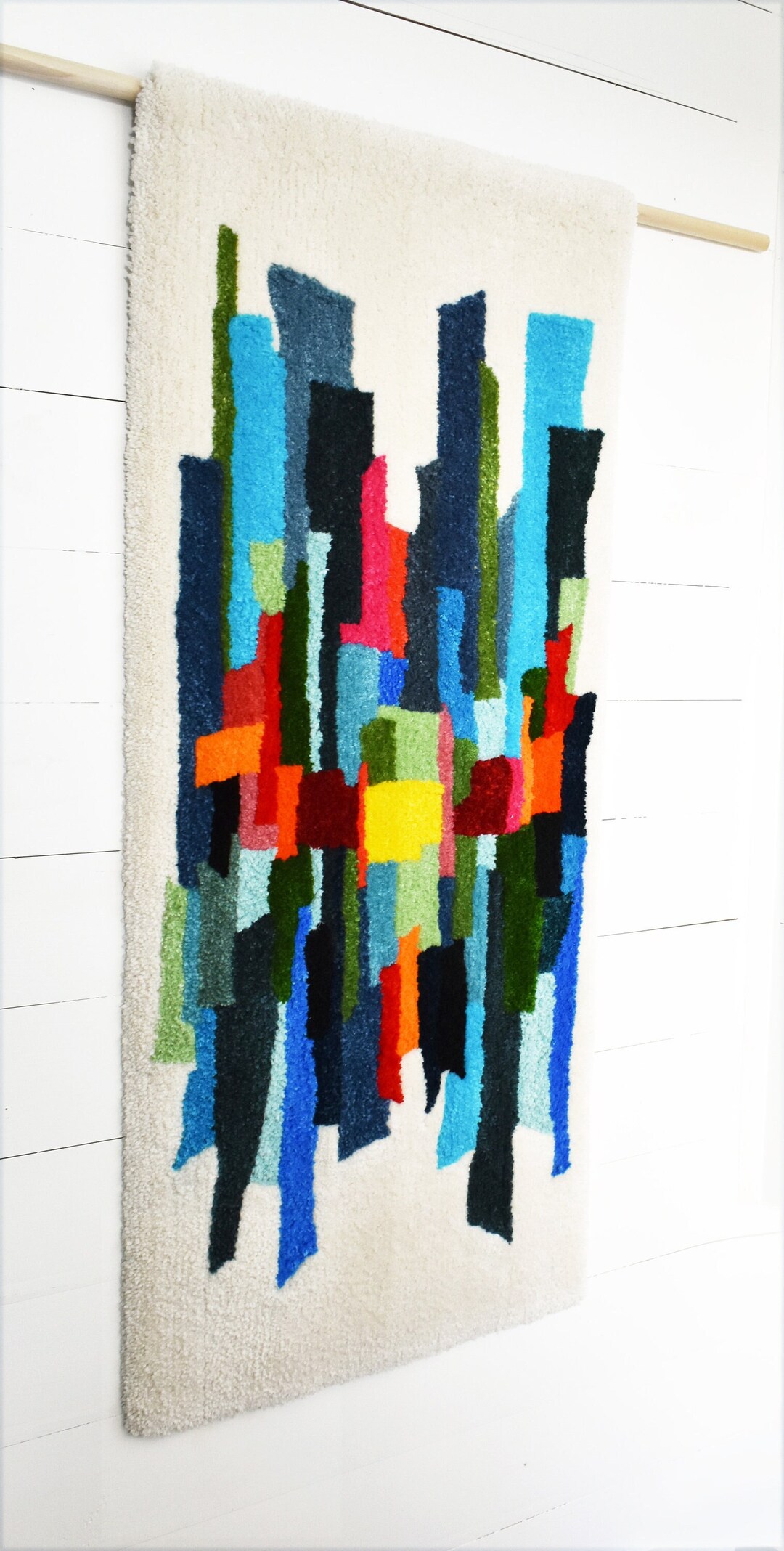 Handmade Tufted Abstract Rug Wall Hanging Reflection Perception, Free ...