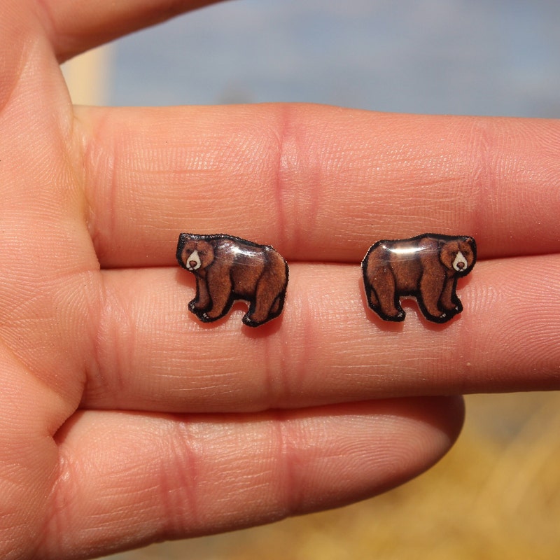 Bear Earrings - Etsy