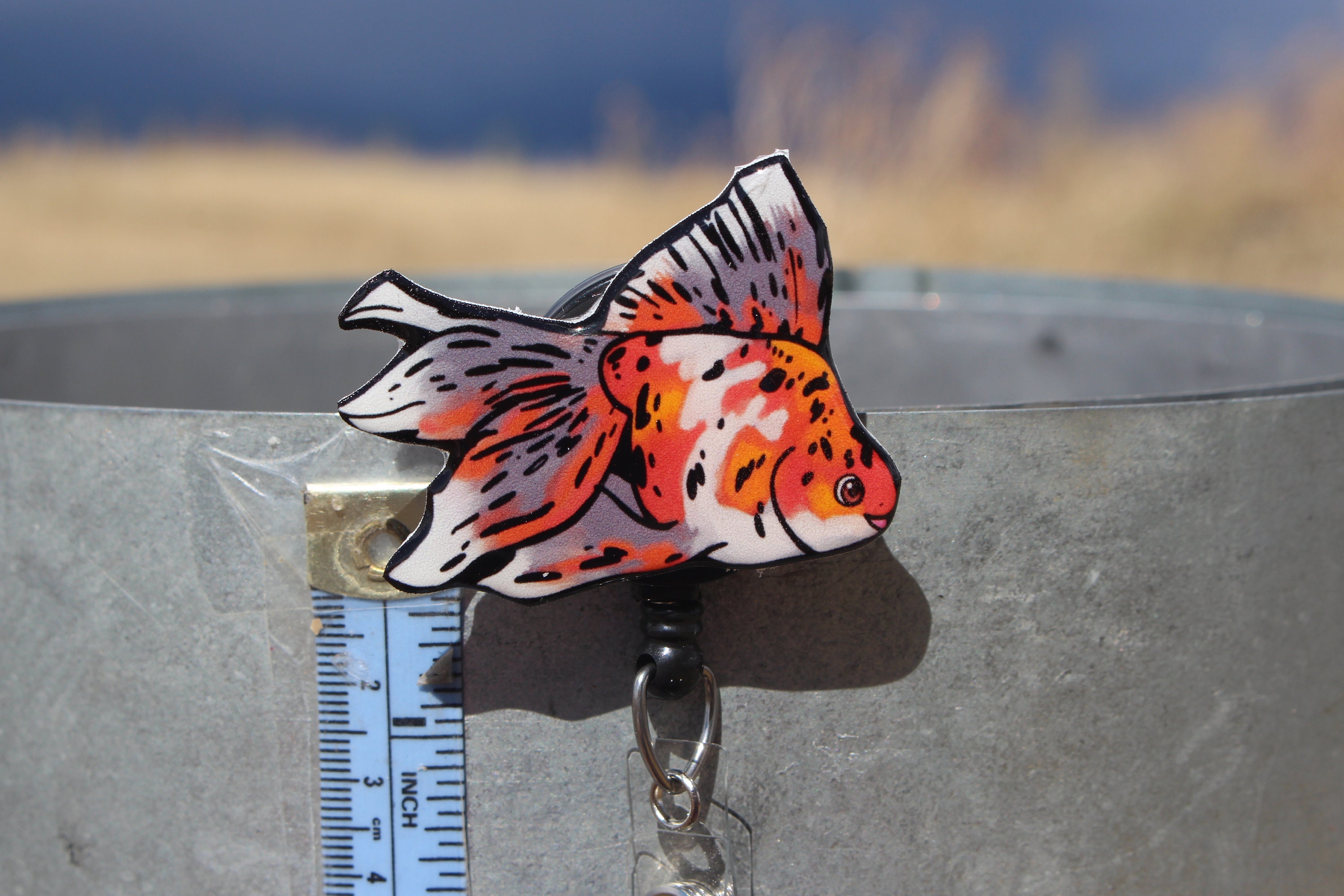 Goldfish Badge Reel: Gift for Fancy Fish Lovers Nurses Vet | Etsy