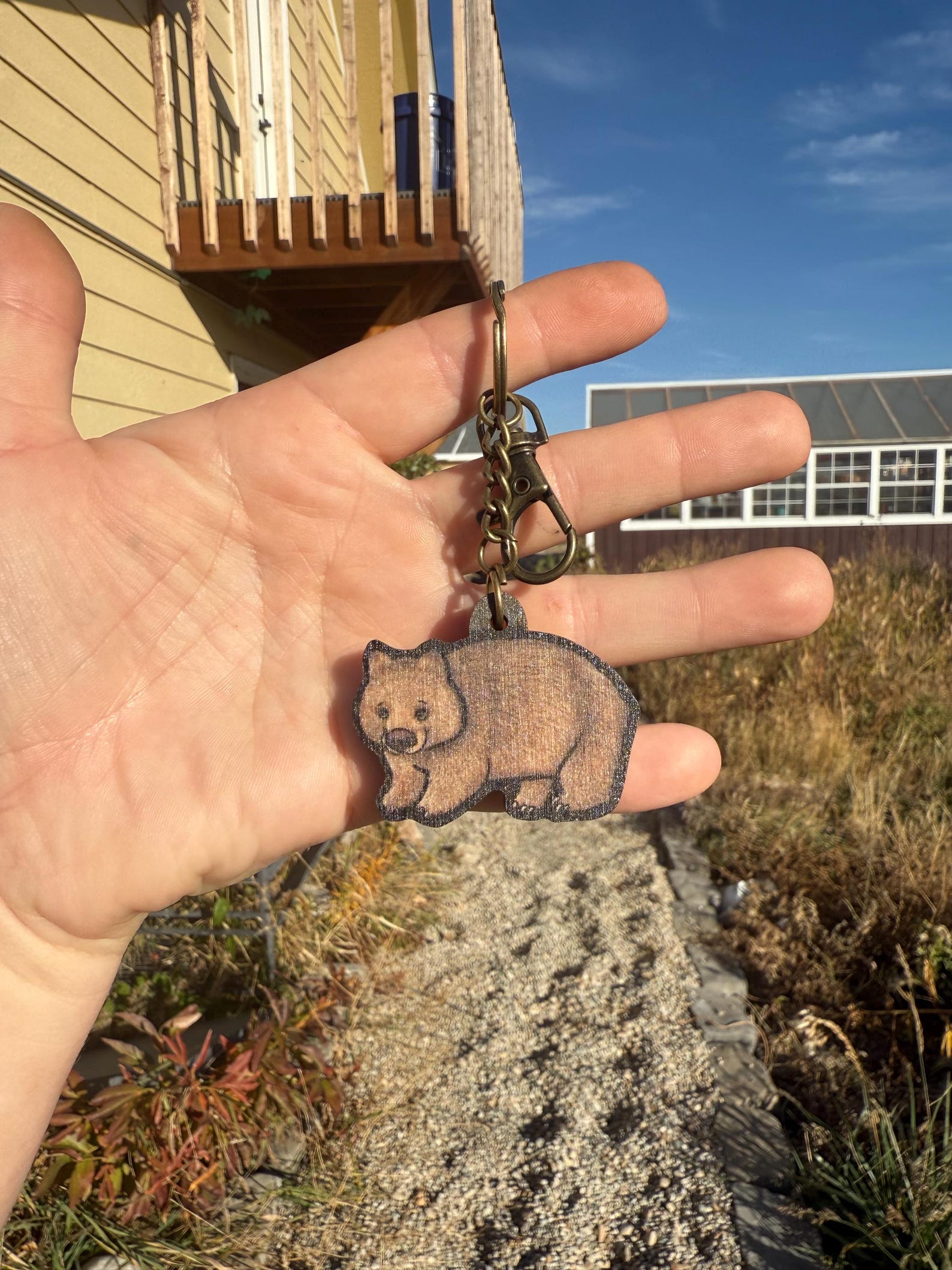 Wood Wombat Keychain: Gift for Animal Lovers, Vet Techs, Veterinarians ...