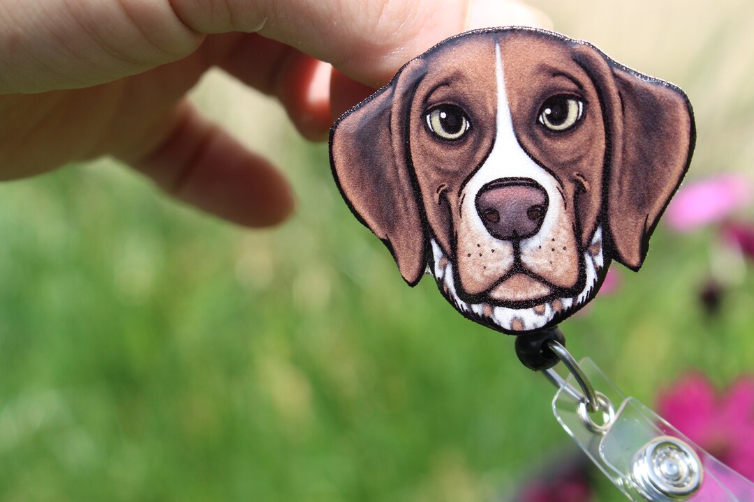 German Shorthair Pointer Badge Reel ID Holder: Gift for Dog Lovers ...