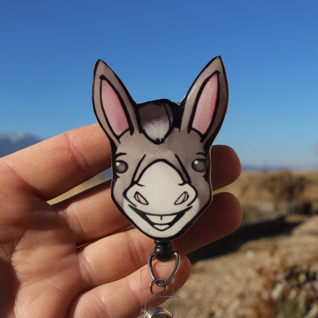Donkey Badge Reel ID Holder: Gift for Nurses, Medical Worker, Vet Techs ...