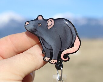 Dumbo Rat Badge Reel ID Holder: Gift for Nurses, CNA HCA, Vet Techs ...