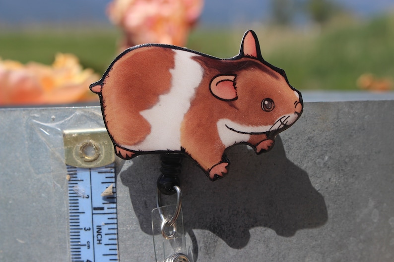Hamster Badge Reel Id Holder: Gift for Hamster Lover, Nurse, Vet Tech ...