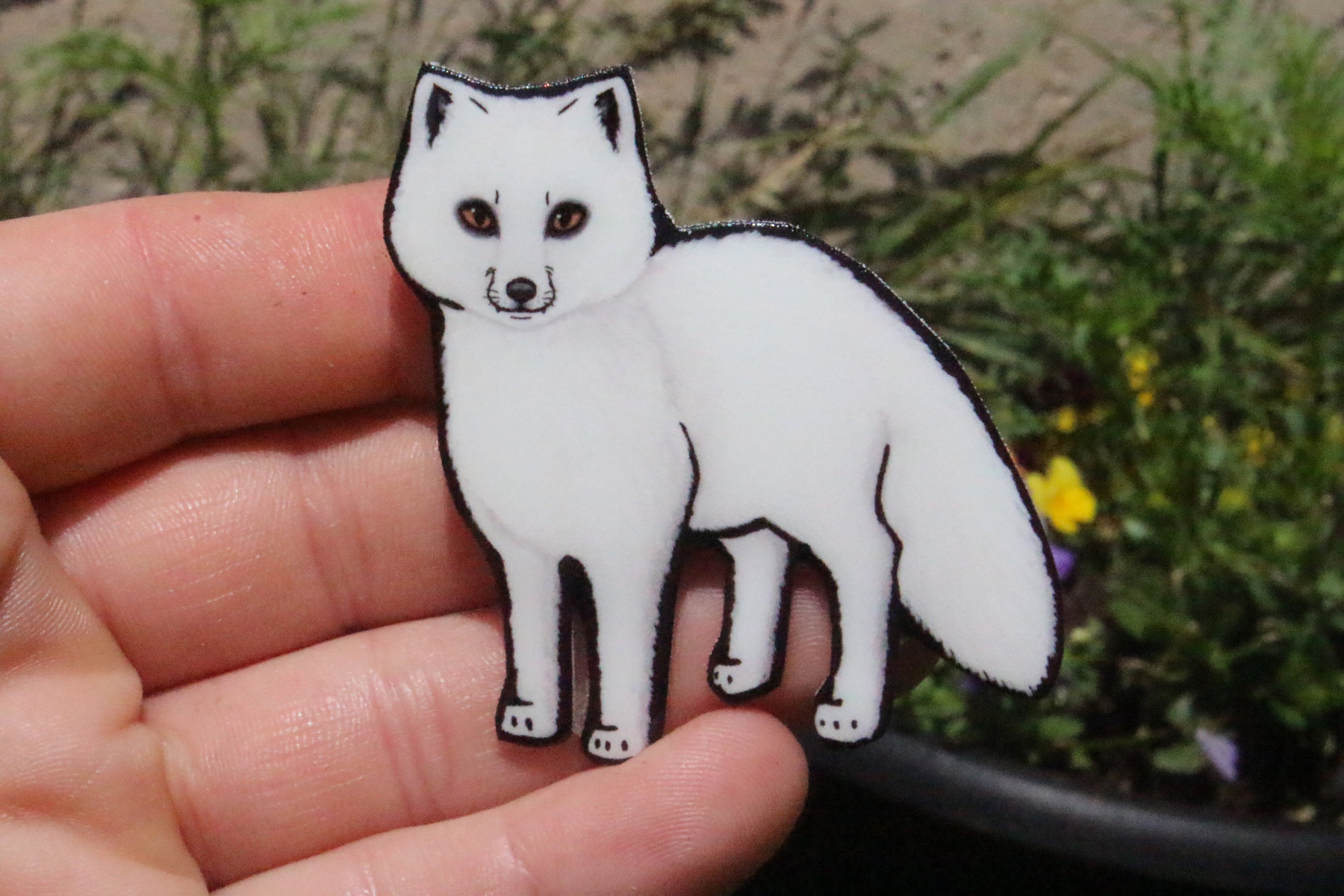 Arctic Fox Magnet: Gift for fox lovers or fox art cute arctic | Etsy