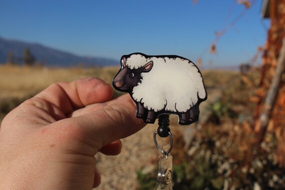 Black Sheep Badge Reel ID Holder: Gift for Lamb Lover Nurse | Etsy