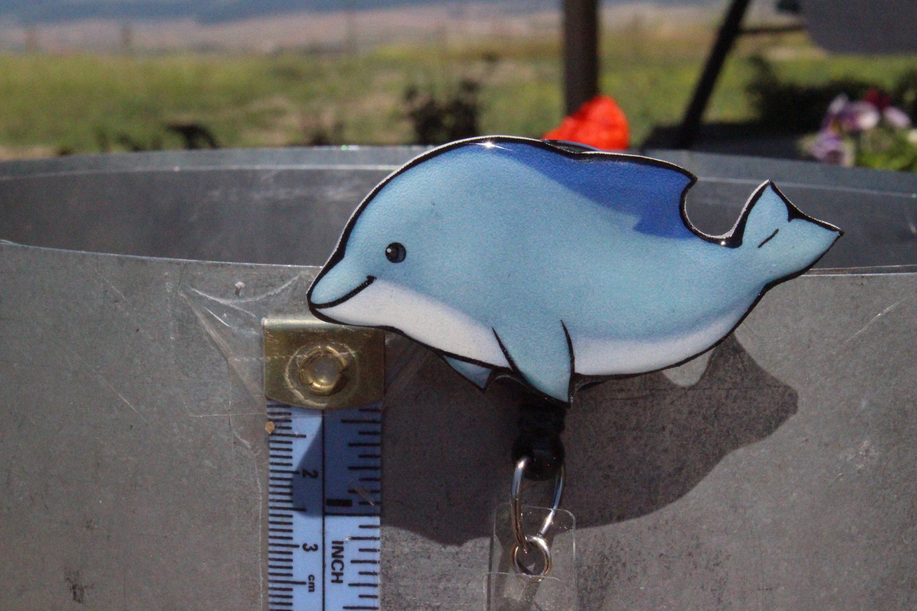 Dolphin Badge Reel ID Holder: Gift for Blue Dolphin Lover - Etsy UK