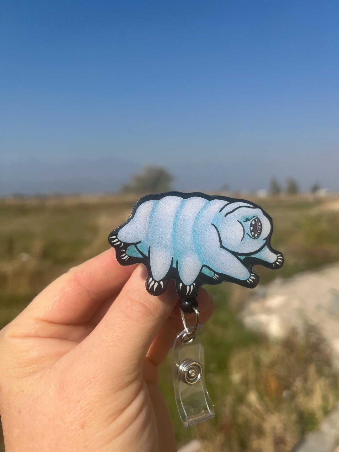Acrylic Tardigrade Badge Reel ID Holder: Gift for Water Bear Animal ...