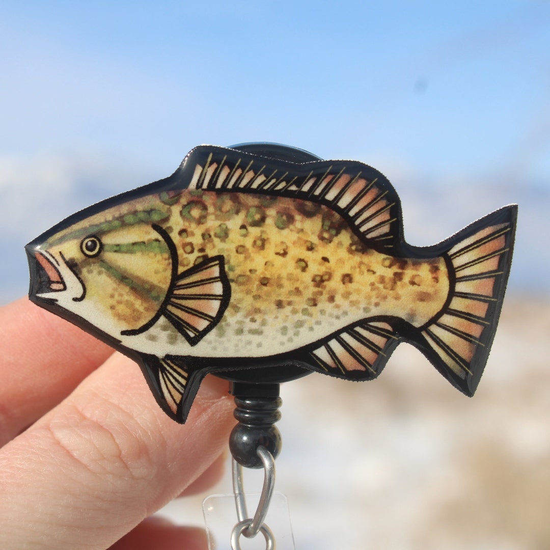 Smallmouth Bass Badge Reel ID Holder Gift for Fishing Lovers, Nurses ...