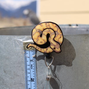 Ball Python Badge Reel ID Holder: Gift for Banana Snake Lovers, Nurses ...