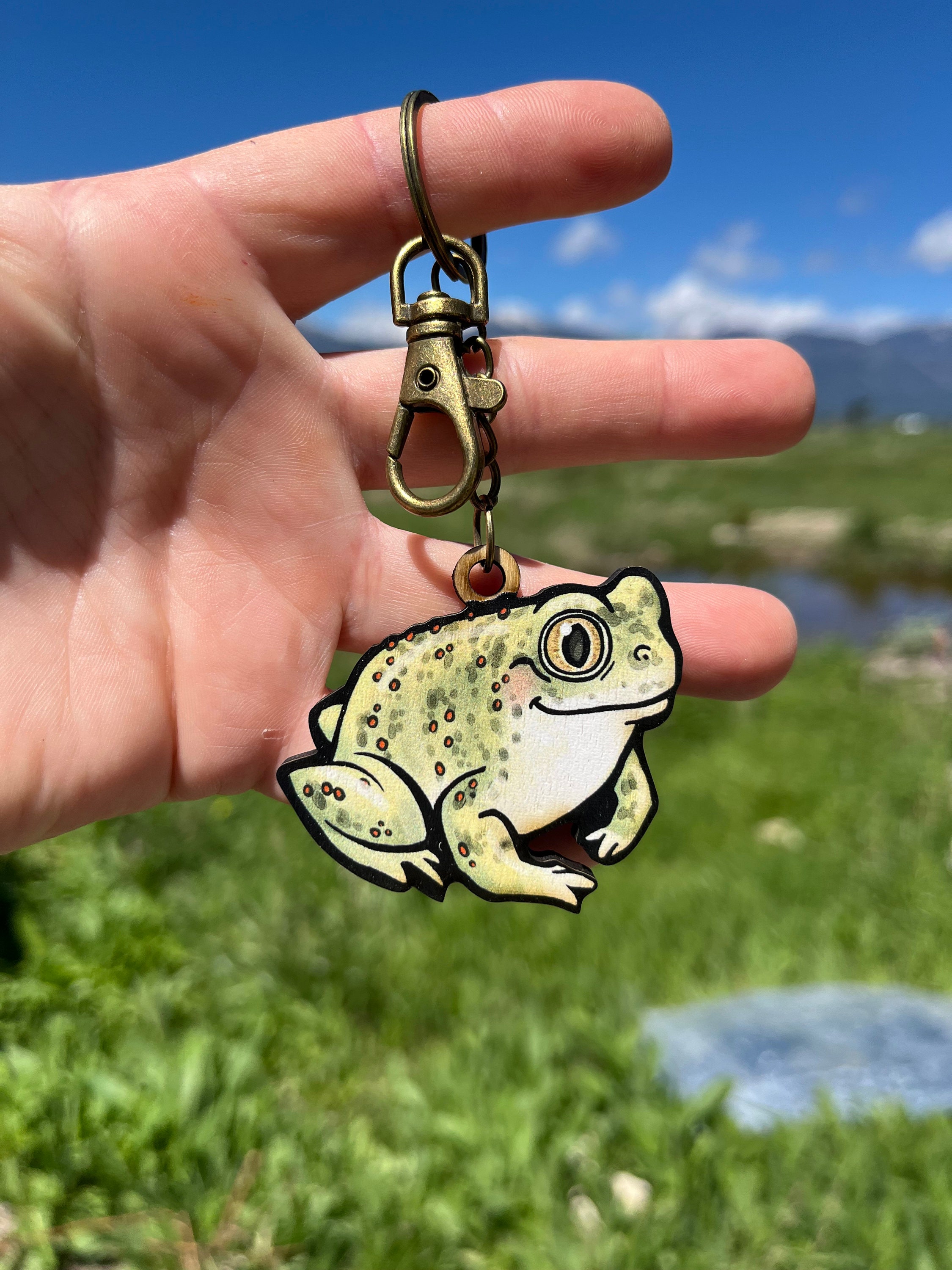 Wood Spade Foot Toad Keychain: Spadefoot Frog Animal Lovers, Vet Techs ...