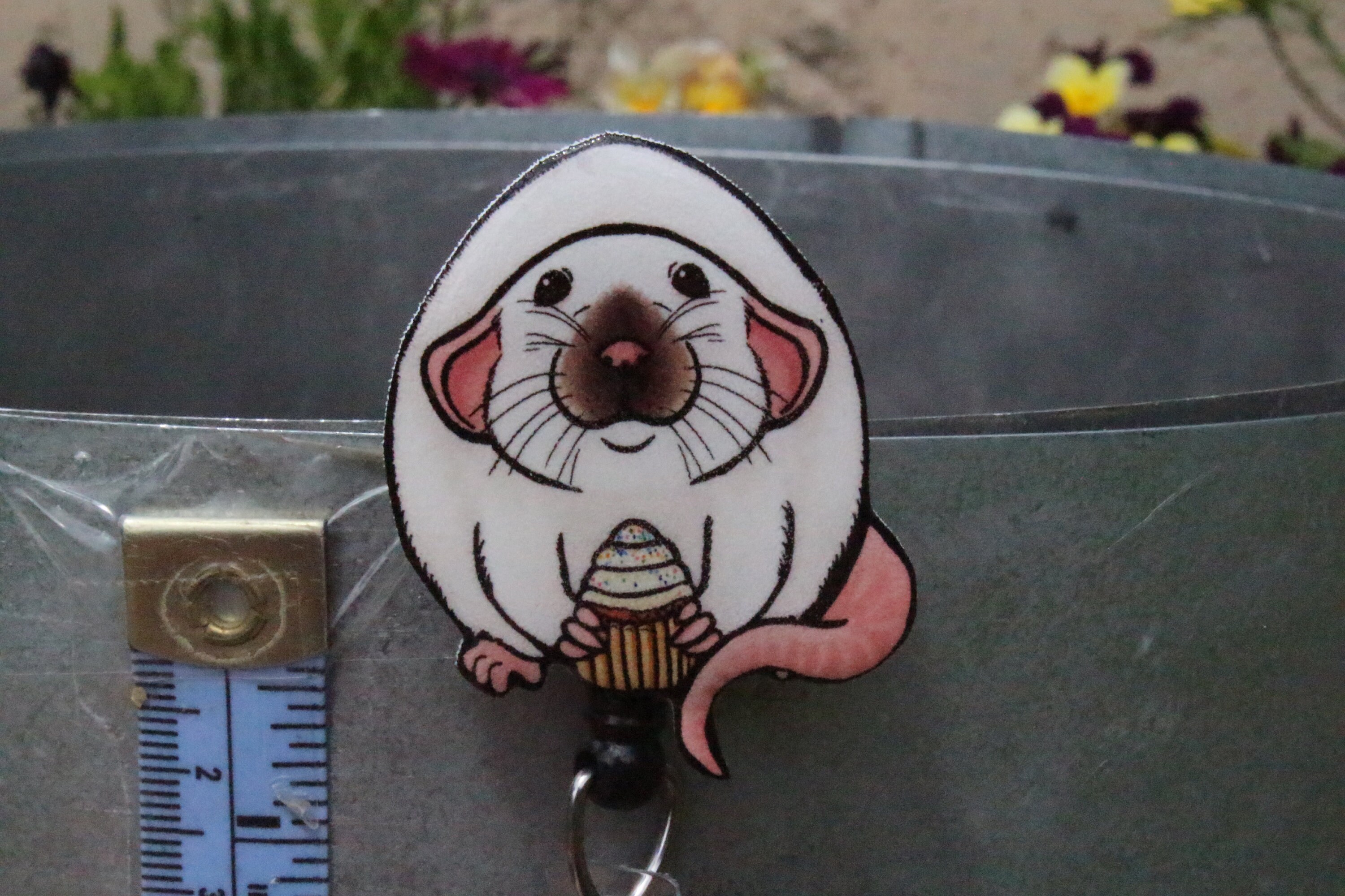 Himalayan Dumbo Rat Badge Reel ID holder: Gift for Nurses CNA | Etsy