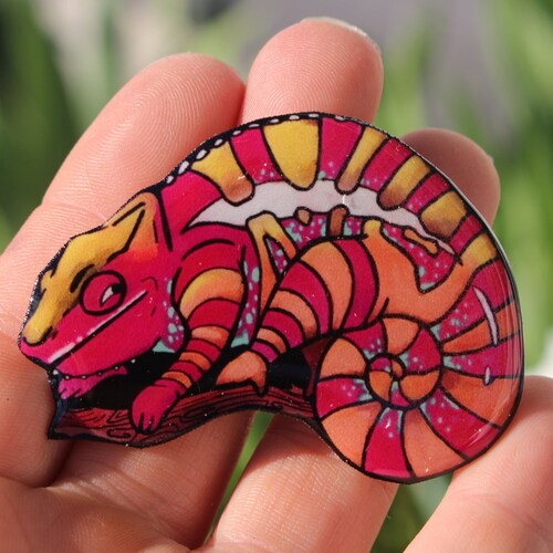 Chameleon Badge Reel: Gift for Panther Chameleon Lover or - Etsy