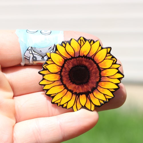 Sunflower Magnet: Gift for Sunflower or Flower Lovers and - Etsy