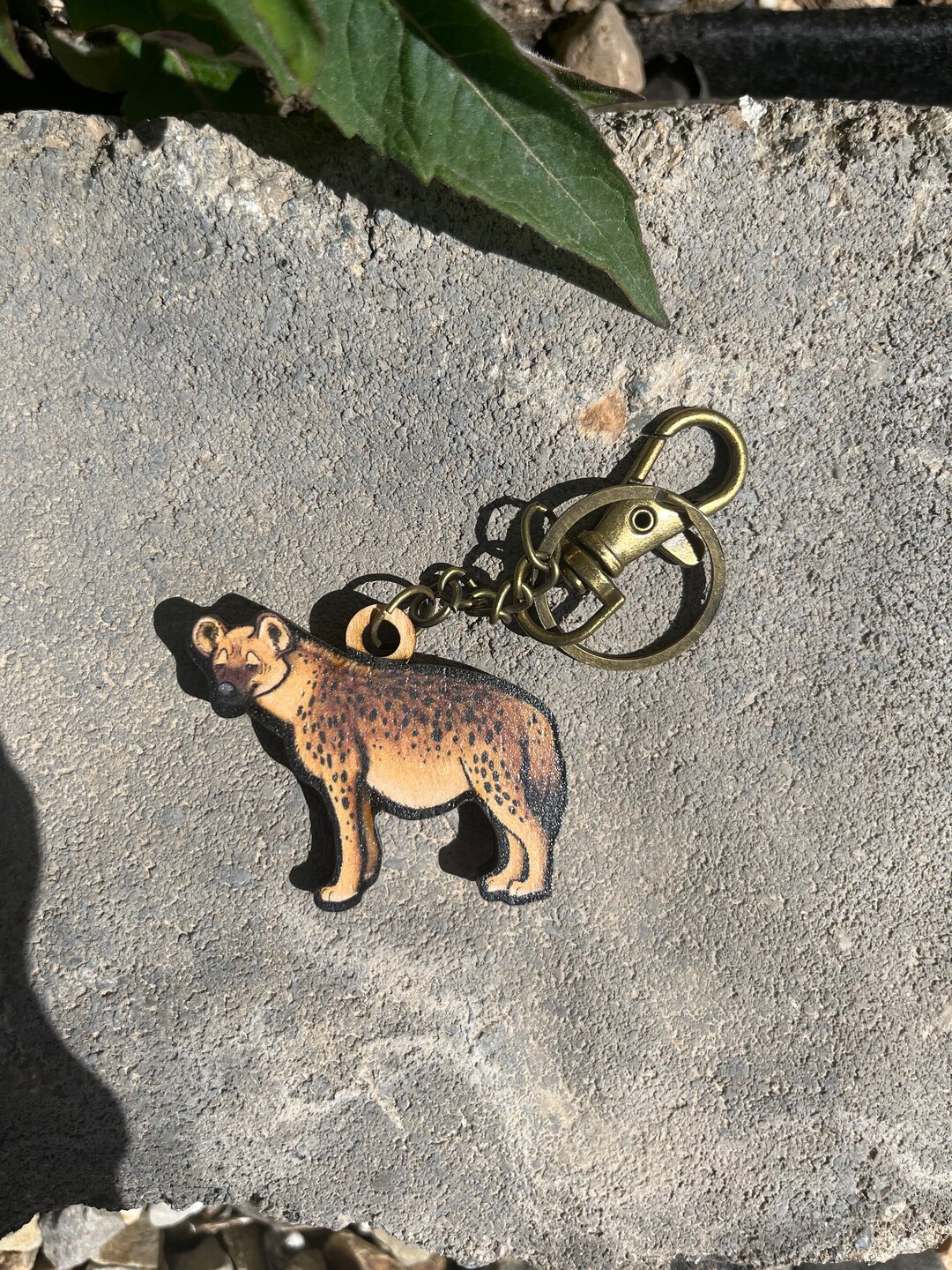 Wood Spotted Hyena Keychain: Gift for Animal Lovers, Vet Techs ...
