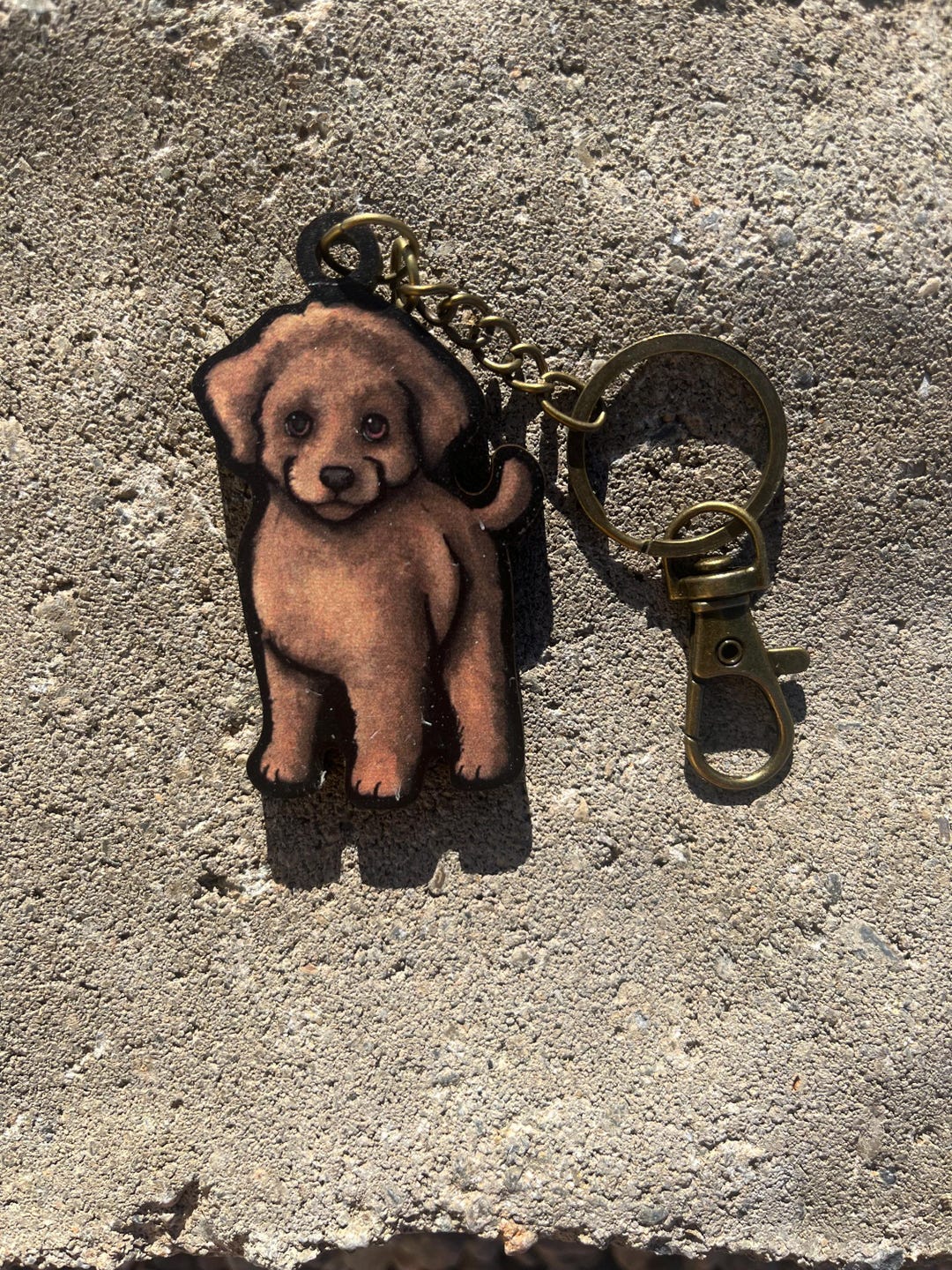 Wood Poodle Keychain: Gift for Dog Lovers, Vet Techs, Veterinarians ...