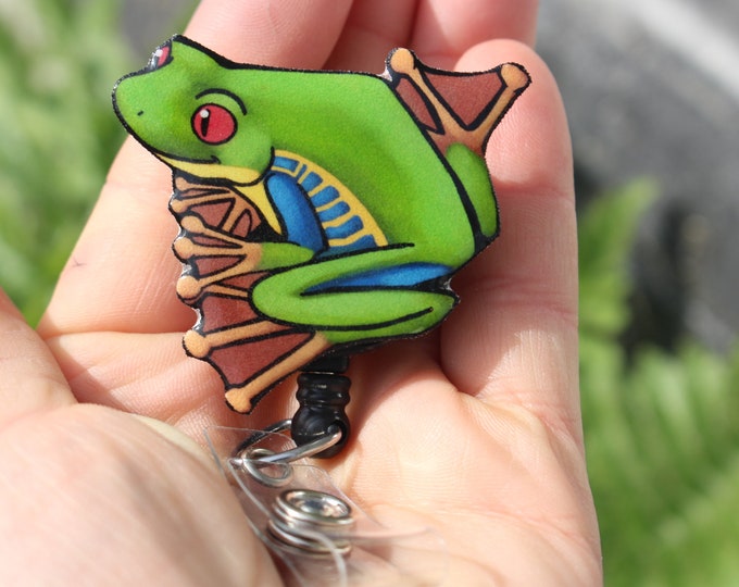 Tree Frog Badge Reel ID Holder: Gift for Teachers Nurses Vet | Etsy