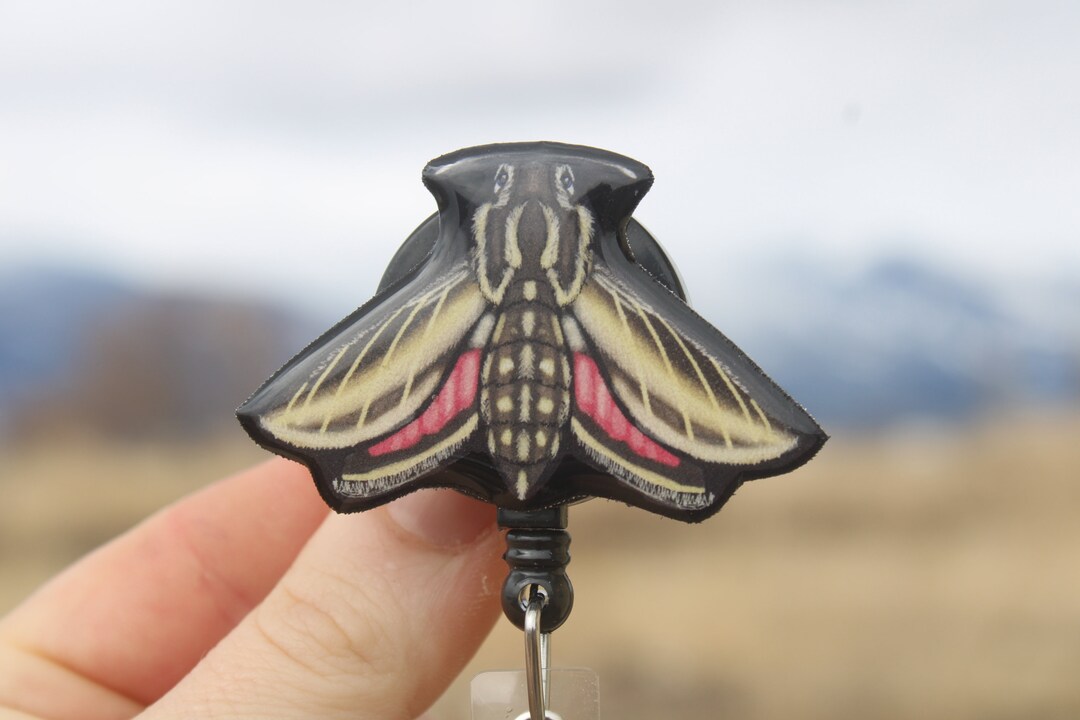 Hawk Moth Badge Reel Id Holder: Gift for Nurses, Vet Tech ...
