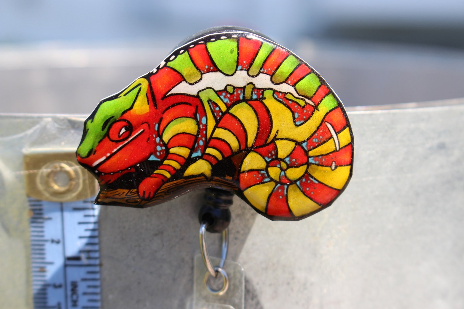 Chameleon Badge Reel: Gift for Panther Chameleon Lover or Nurse ...