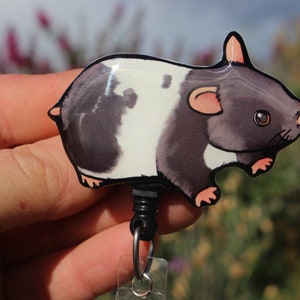 Hamster Badge Reel Id Holder: Gift for Hamster Lover, Nurse, Vet Tech ...