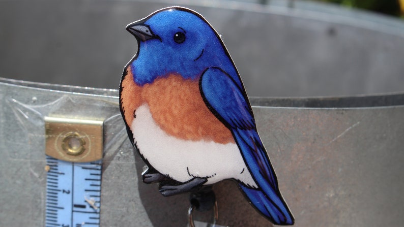 Bluebird Badge Reel Id Holder: Gift for Blue Bird Lovers Song - Etsy